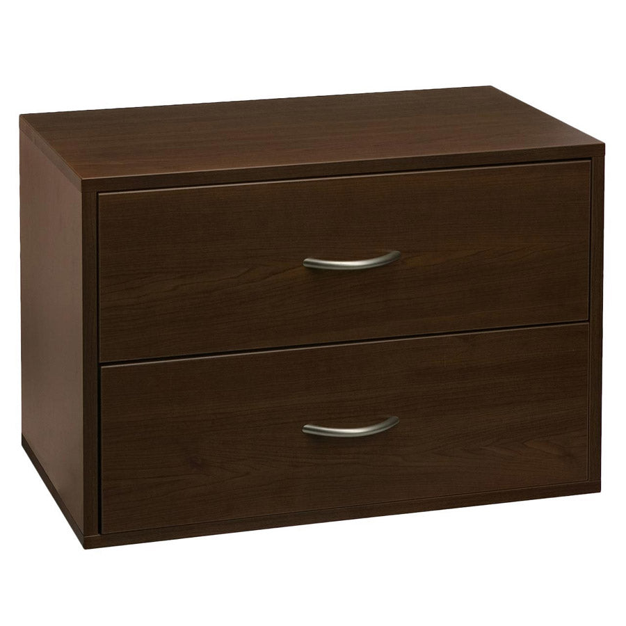 freedomRail Two-Drawer O-Box - Chocolate Pear – Organize-It