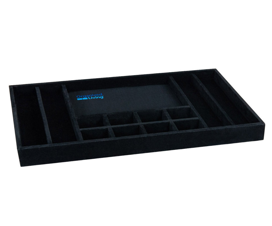 Jewelry Insert Tray For 30 Inch Drawer - Black – Organize-It