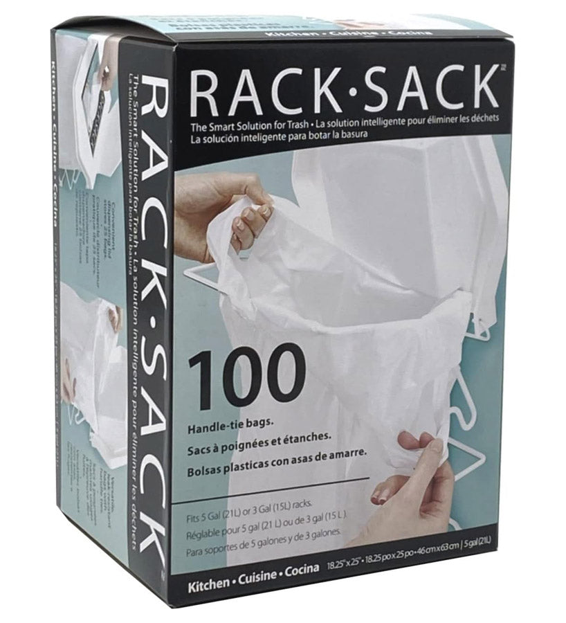 Rack Sack 5 Gallon Trash Bags - 100 Count – Organize-It