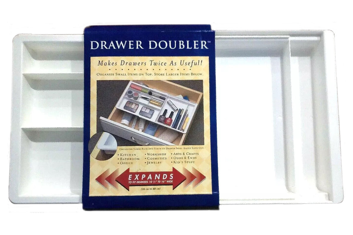 Drawer Doubler Divided Organizer - White – Organize-It