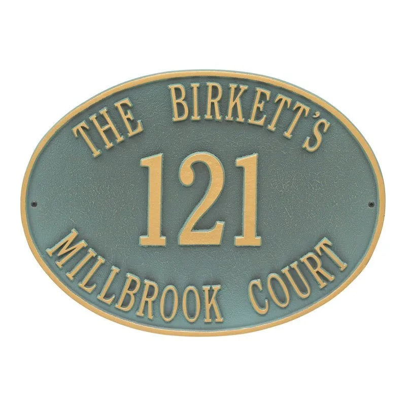 Hawthorne Estate 3-Line Personalized Plaque – Organize-It