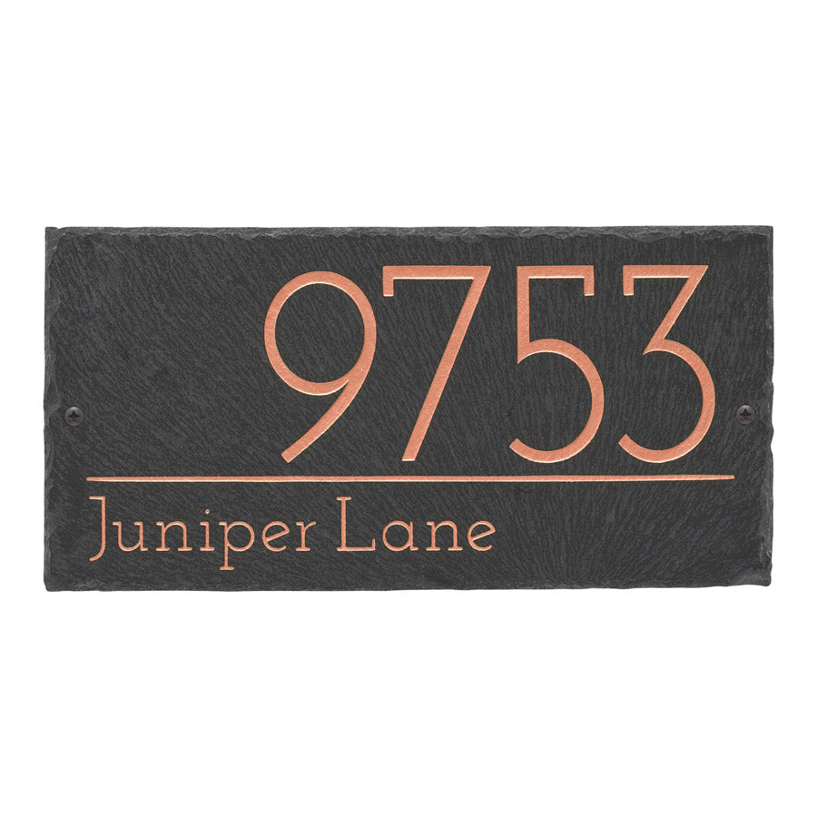 Leighton Slate Address Plaque – Organize-It