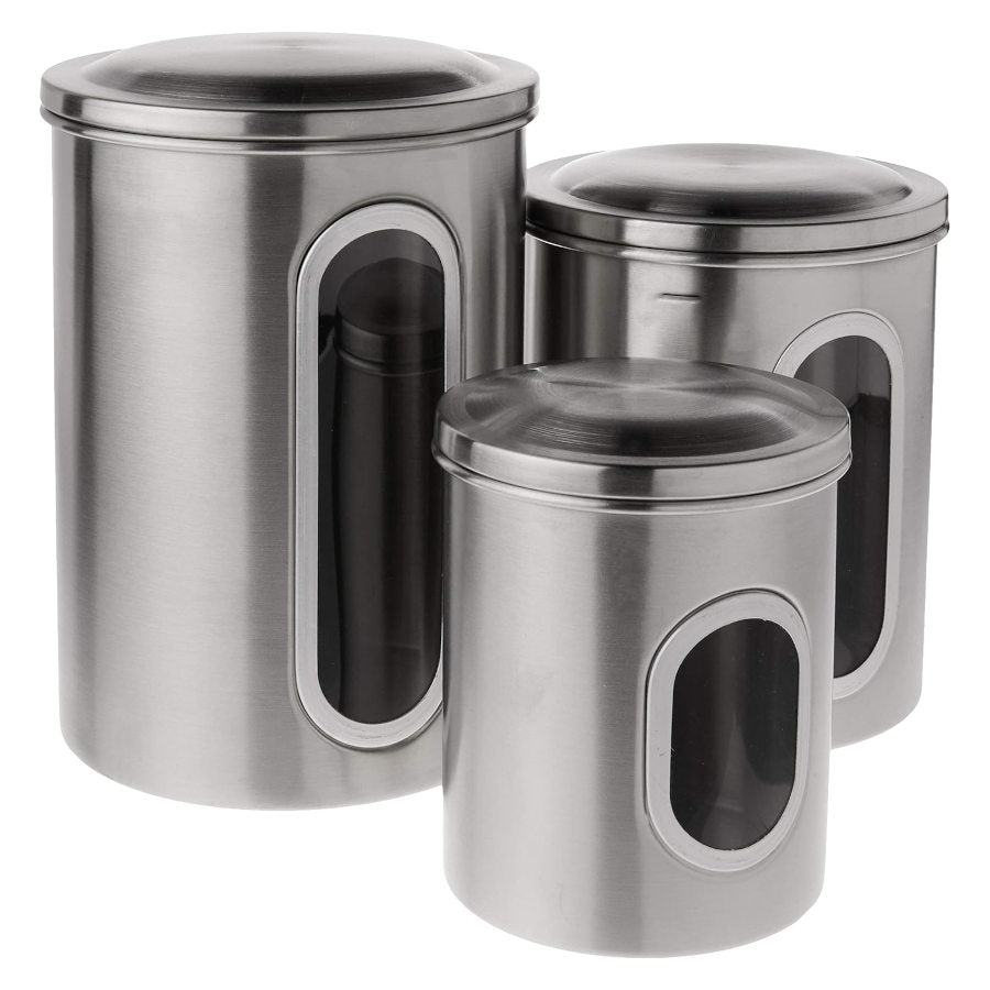 Stainless Steel Window Canister Set – Organize-It