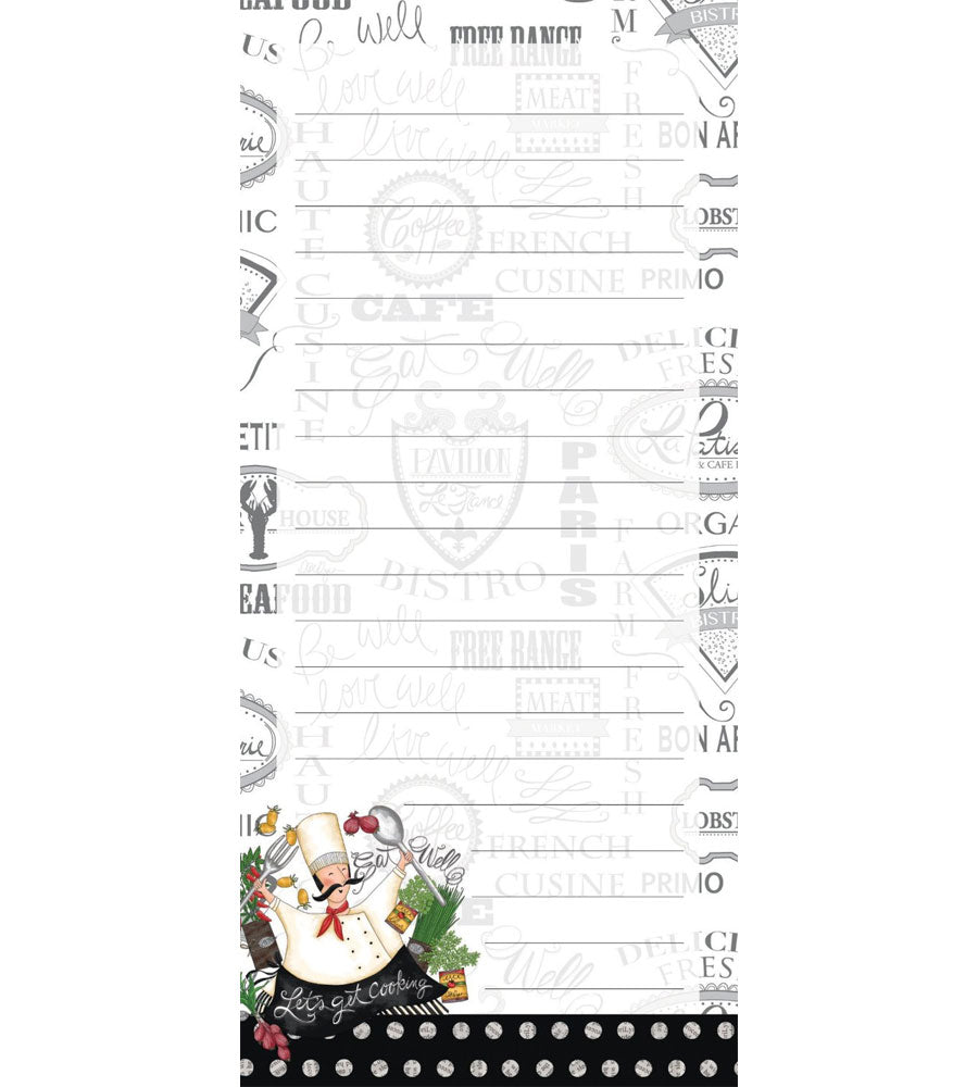 Magnetic Shopping List Pad - Happy Chef – Organize-It